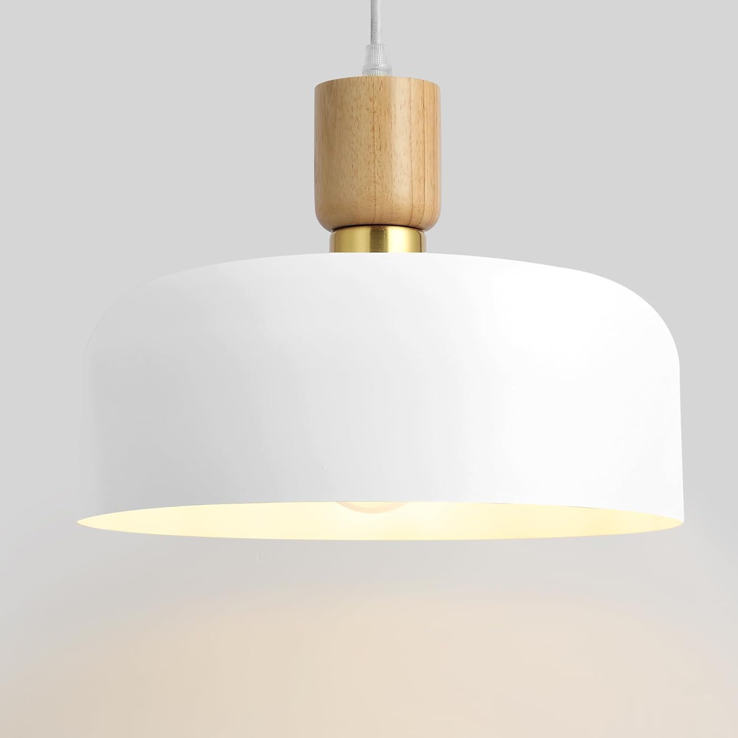 George Oliver Modern Minimalist Pendant Light With Solid Wood And Metal ...