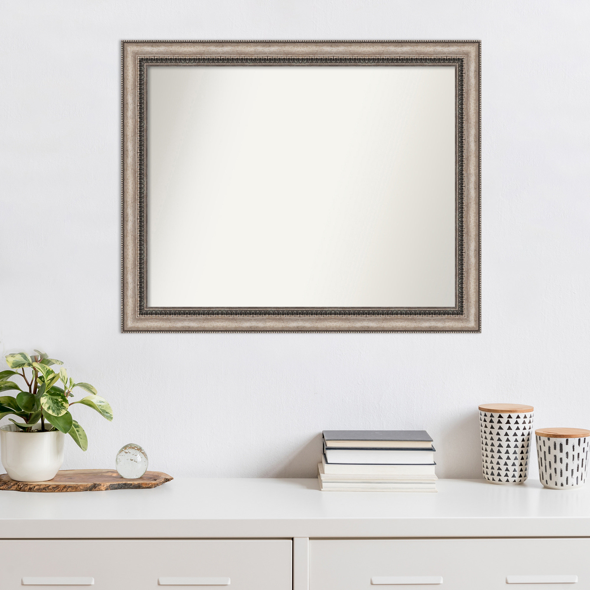 Canora Grey Fahida Plastic Framed Wall Mounted Accent Mirror in Matte ...
