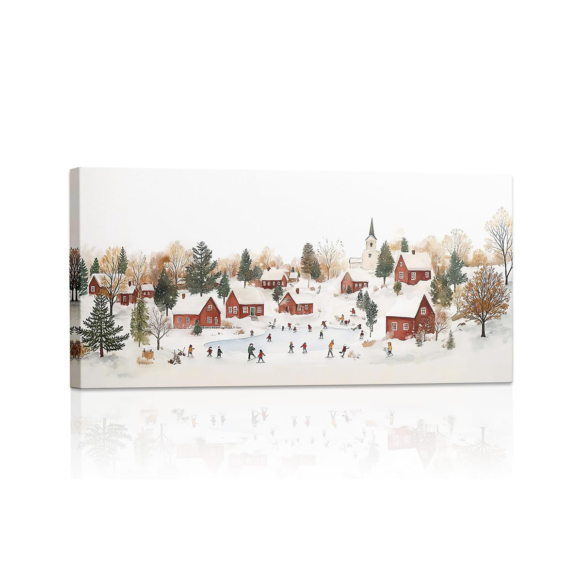 Ophelia & Co. Rustic Farmhouse Village Ski Skiing Winter Large ...