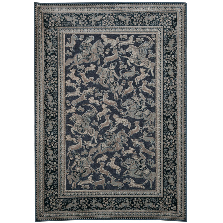 Astoria Grand Adair Shaggy Blue/Grey Rug | Wayfair.co.uk