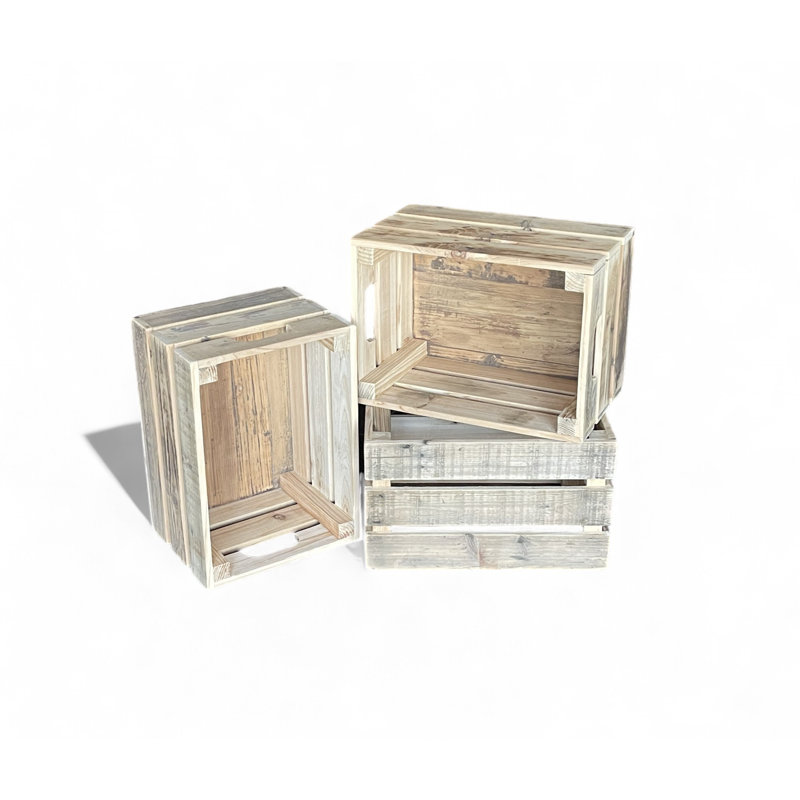 Heirloum Nature's Market Reclaimed Wood Storage Crate Set | Wayfair