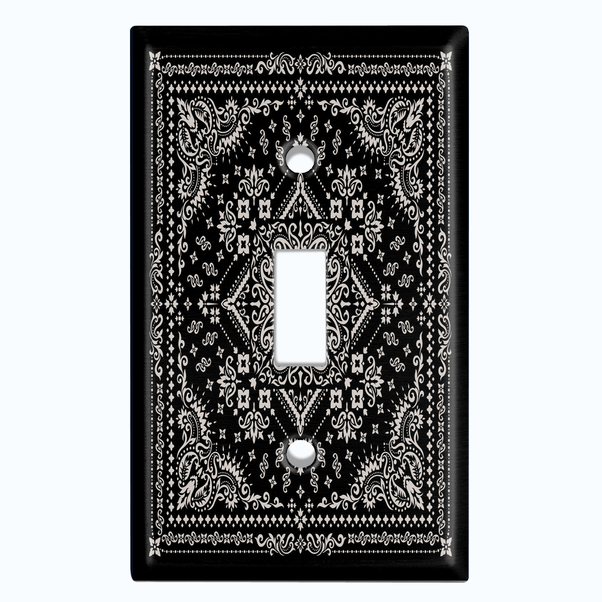 WorldAcc Bandana Paisley Rug Tile Pattern 1-Gang Toggle Light Switch ...