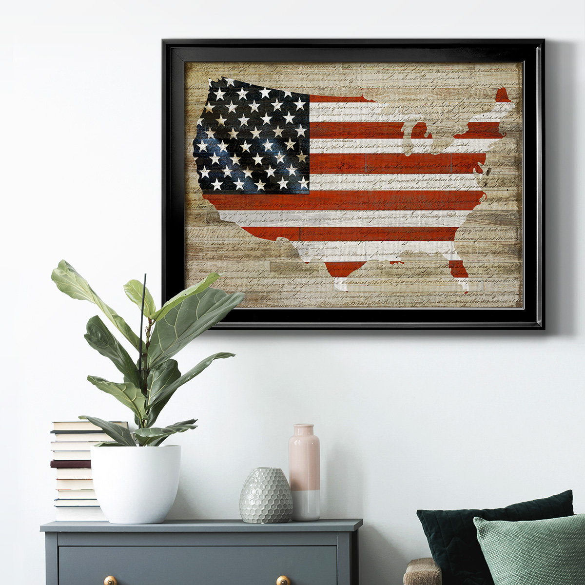 Rosalind Wheeler American Flag - Picture Frame Print | Wayfair