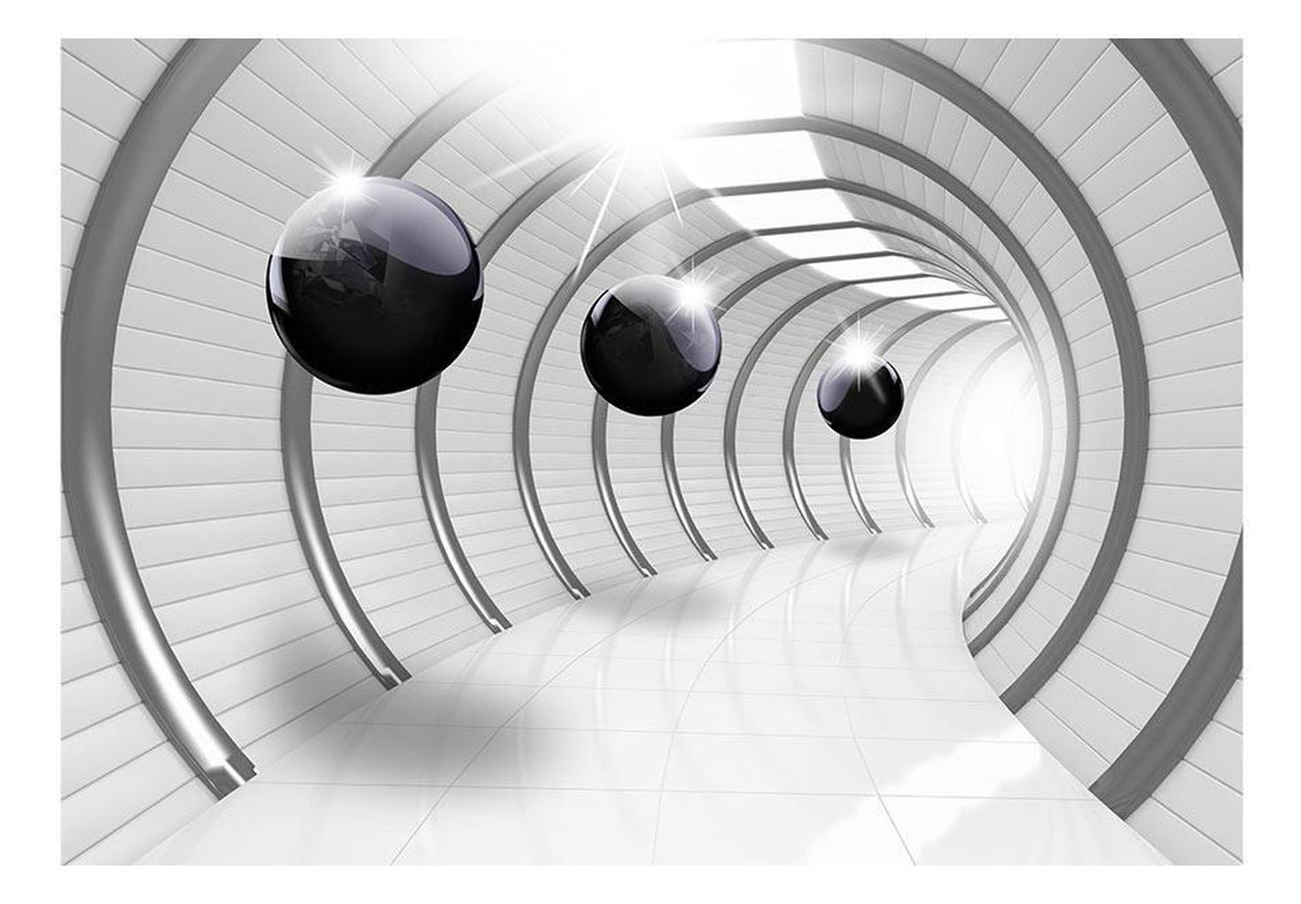 Brayden Studio® Anvar Futuristic Tunnel Wall Mural | Wayfair
