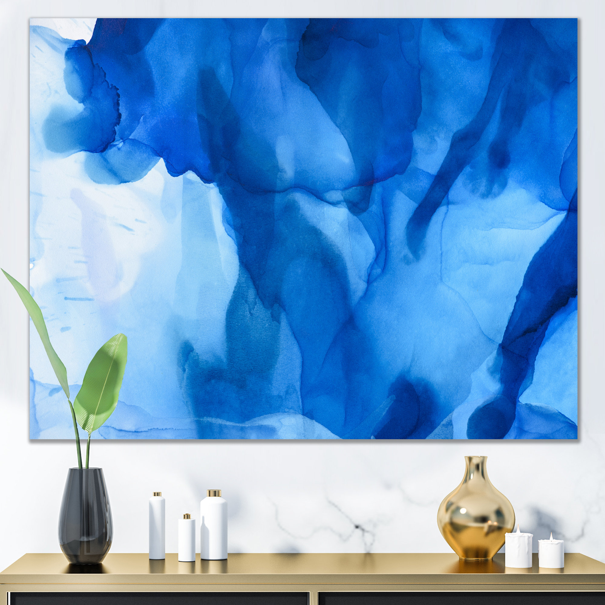 Wrought Studio Light Blue Splashes Ink II " Light Blue Splashes Ink II ...