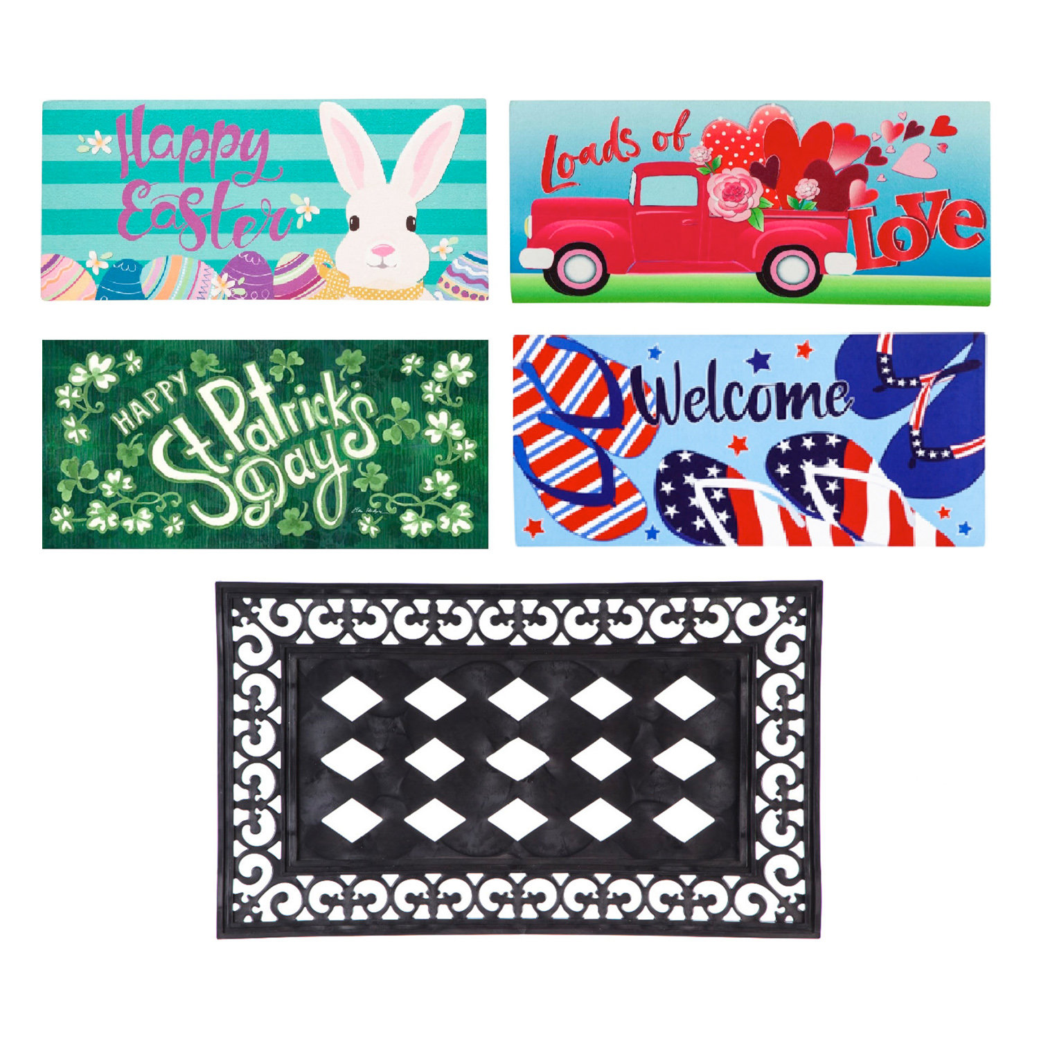 Arlmont & Co. Menezes 5 Piece Sassafras Welcome Mat and Frame with ...