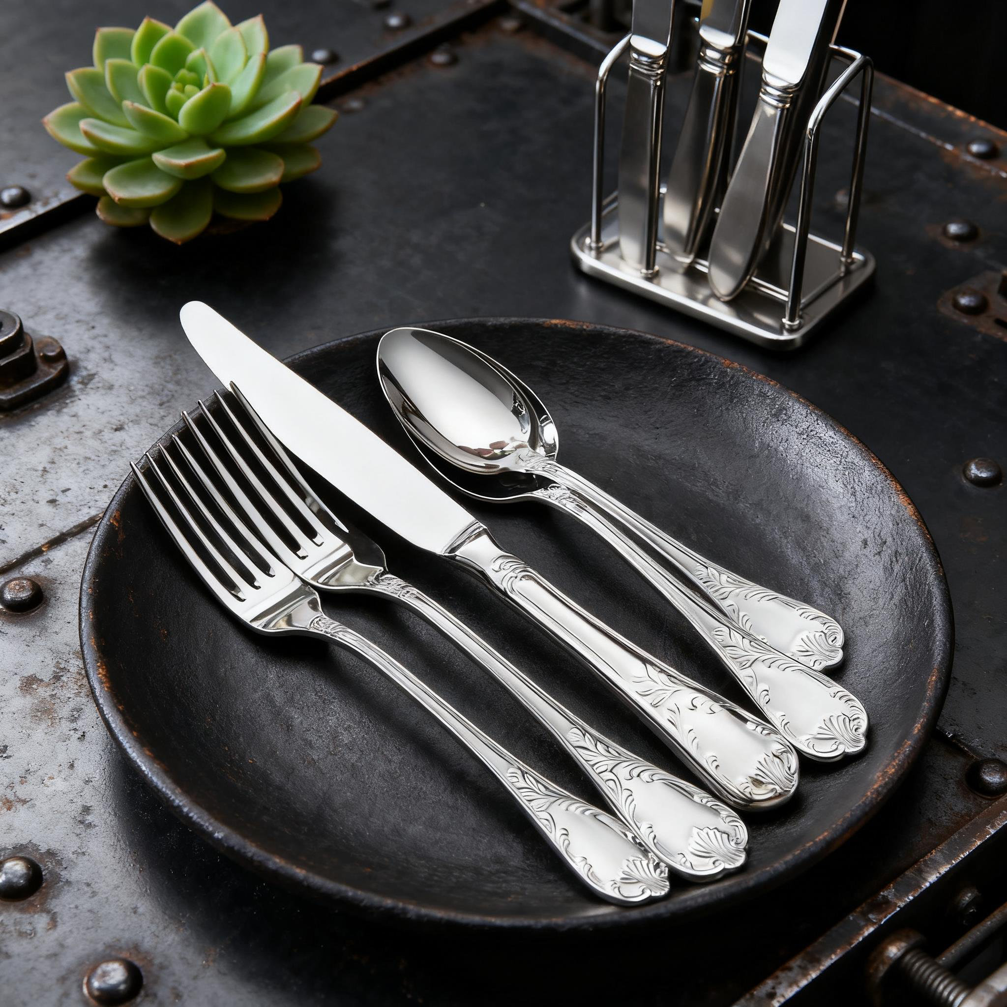 World Menagerie Premium Grand Luxe Flatware Set 18/10 Stainless Steel ...