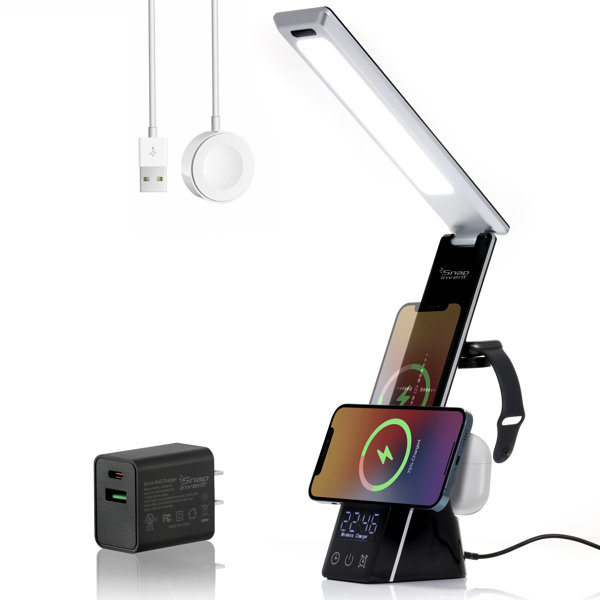 Orren Ellis Sein Wireless Charge LED Table Lamp for Apple Products Dock ...