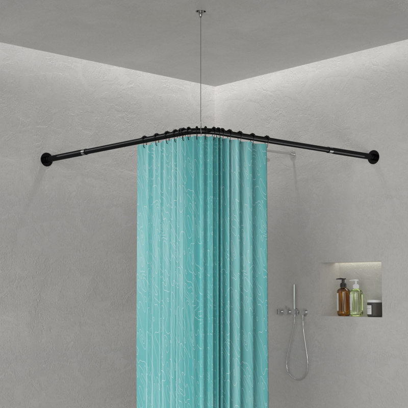 OLHAV Corner Shower Curtain Rod L Shaped,Adjustable Shower Rods | Wayfair