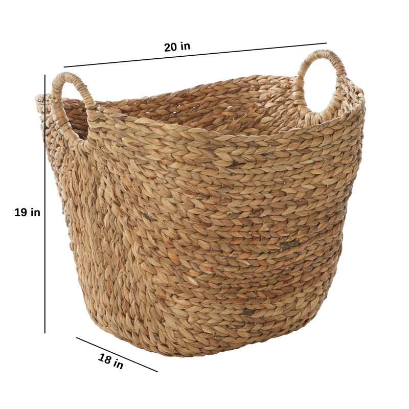 Bay Isle Home™ Hand Woven Laundry Basket with Handles | Wayfair