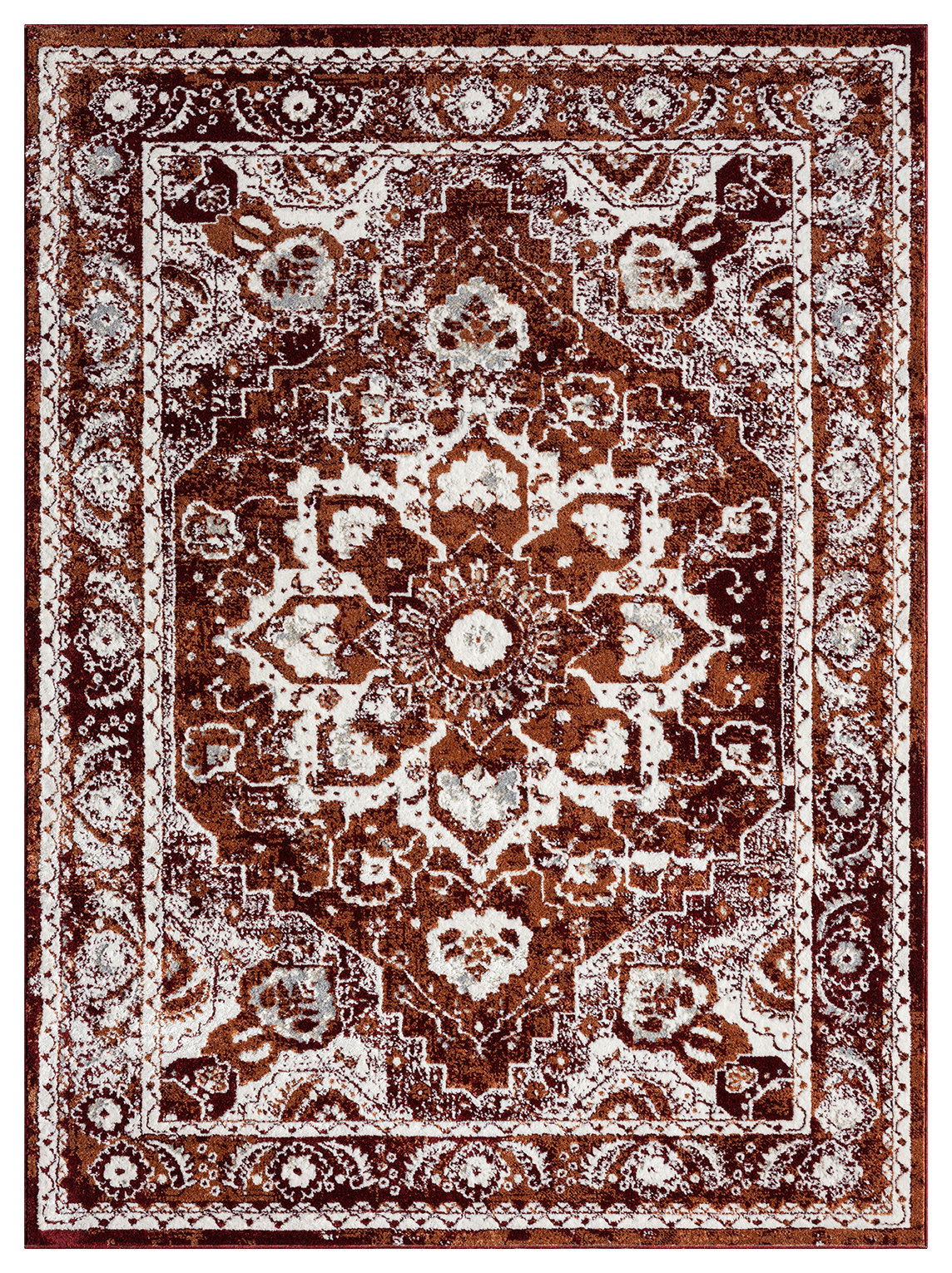Bungalow Rose United Weavers Afsana Camry Burgundy Round Rug | Wayfair
