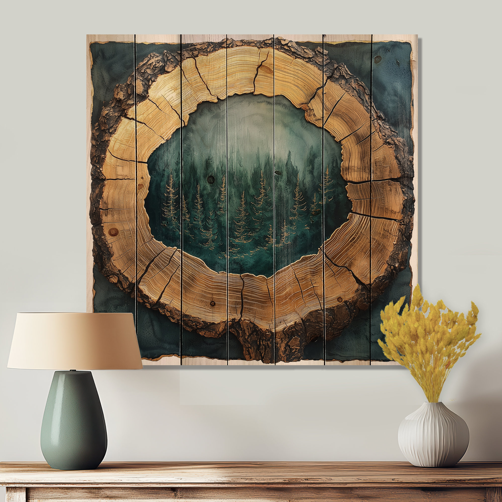 Ophelia & Co. Forest Emerald Ripples Through The Woods II - Forest Wood ...