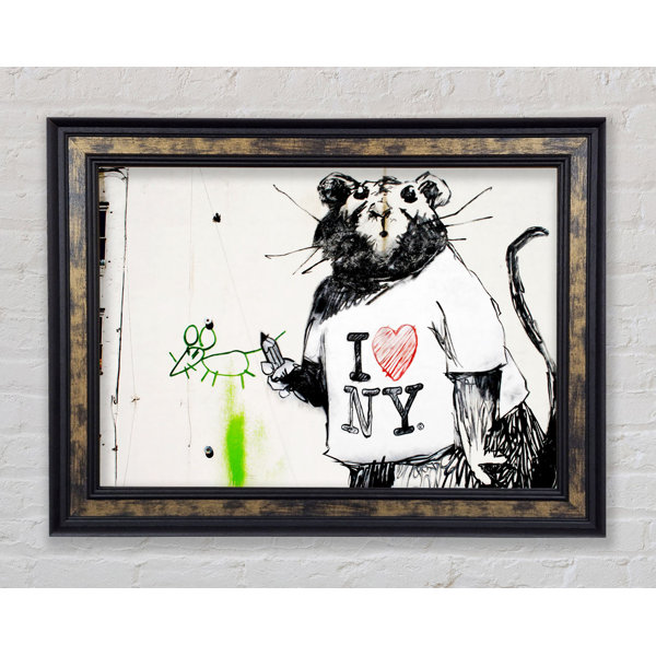 Bright Star I Love New York Rat - Single Picture Frame Art Prints ...