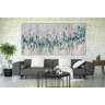 Wexford Home A Premium 'Blue Staccato' Painting Multi-Piece Image on ...