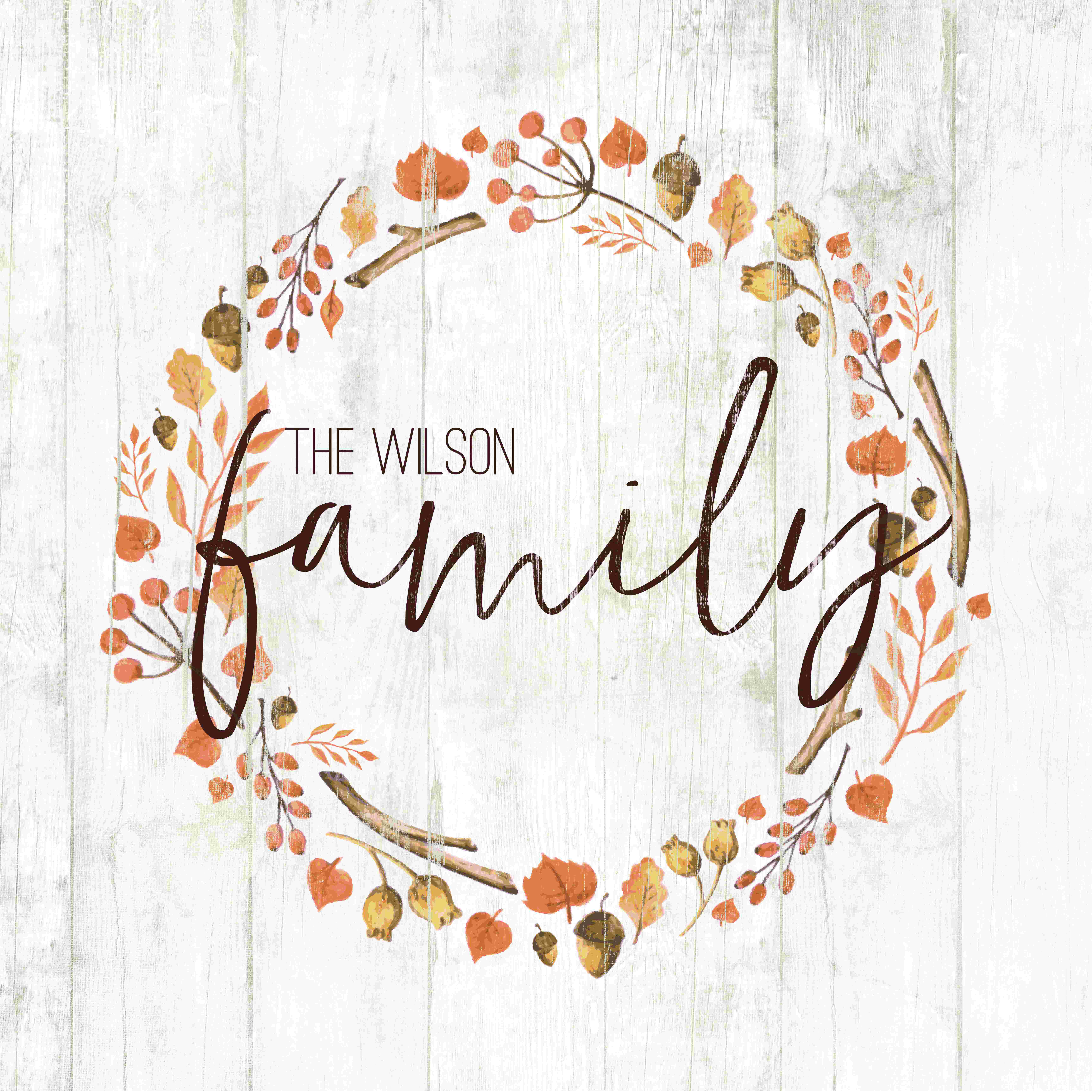 Trinx The Family Wreath - Wrapped Canvas Textual Art | Wayfair