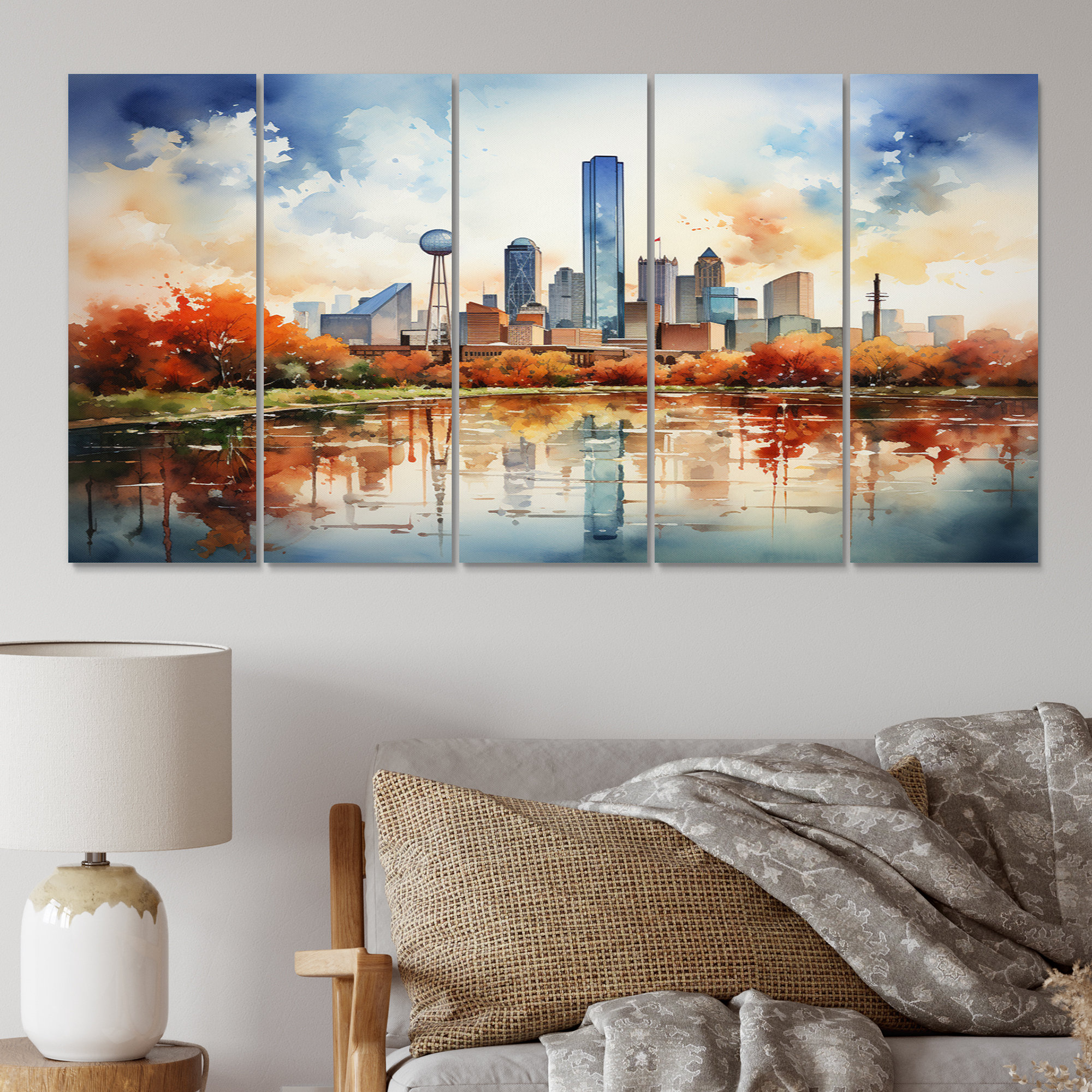Design Art Dallas Perspectives IV - Dallas Wall Art Living Room - 5 ...