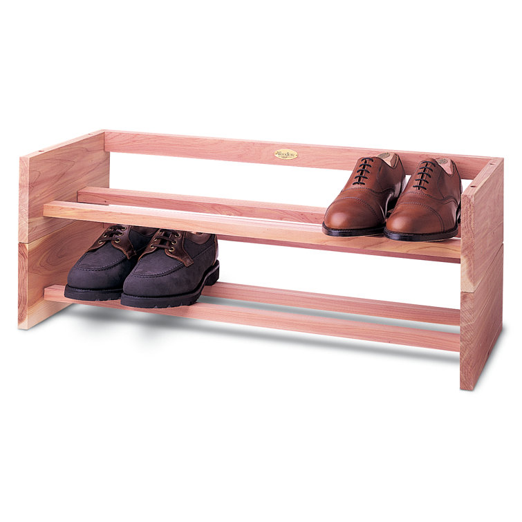 Woodlore 5 Pair Stackable Solid Wood Shoe Rack & Reviews | Wayfair