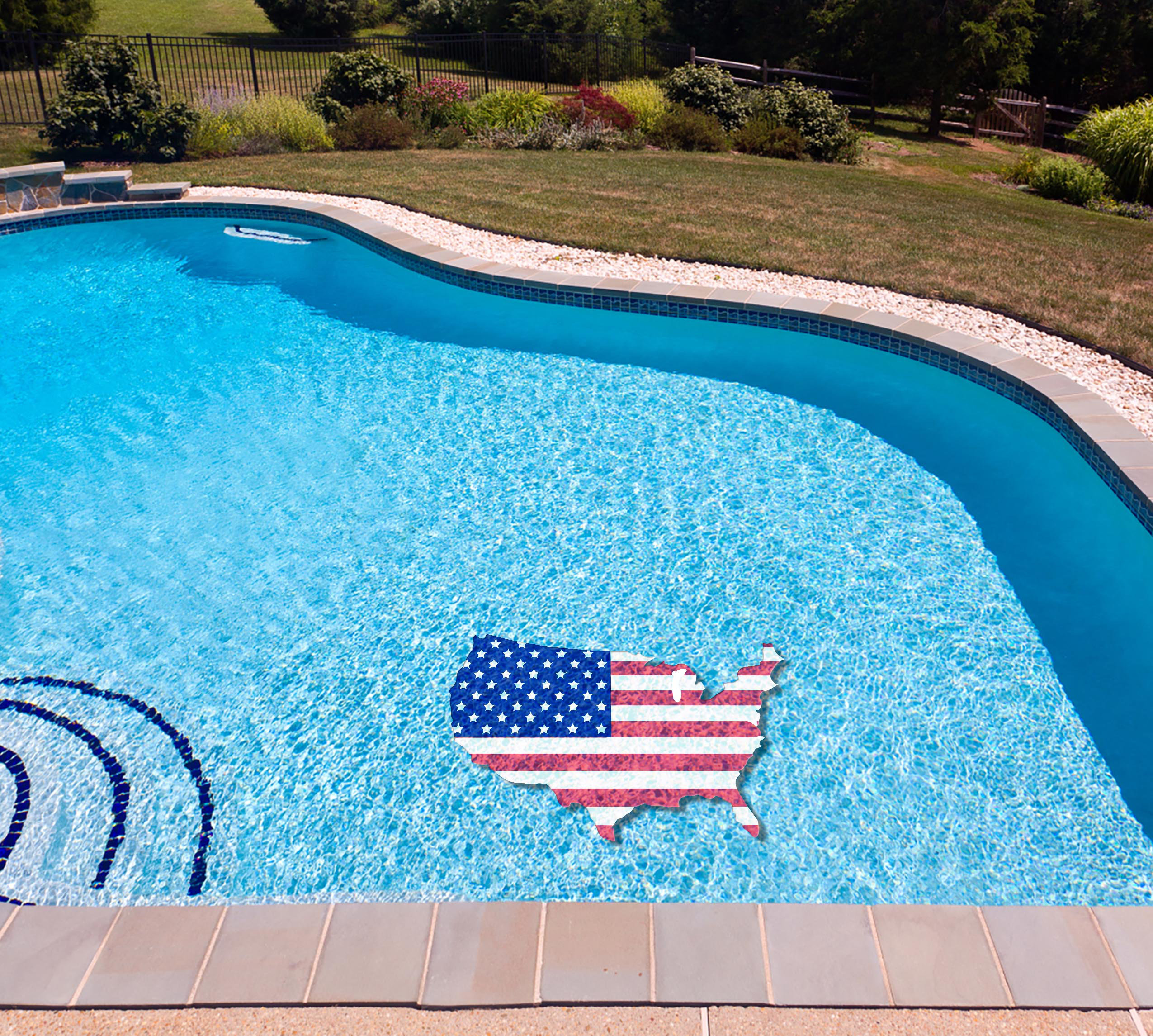 Trinx USA Flag Underwater Pool Mat Tattoo | Wayfair