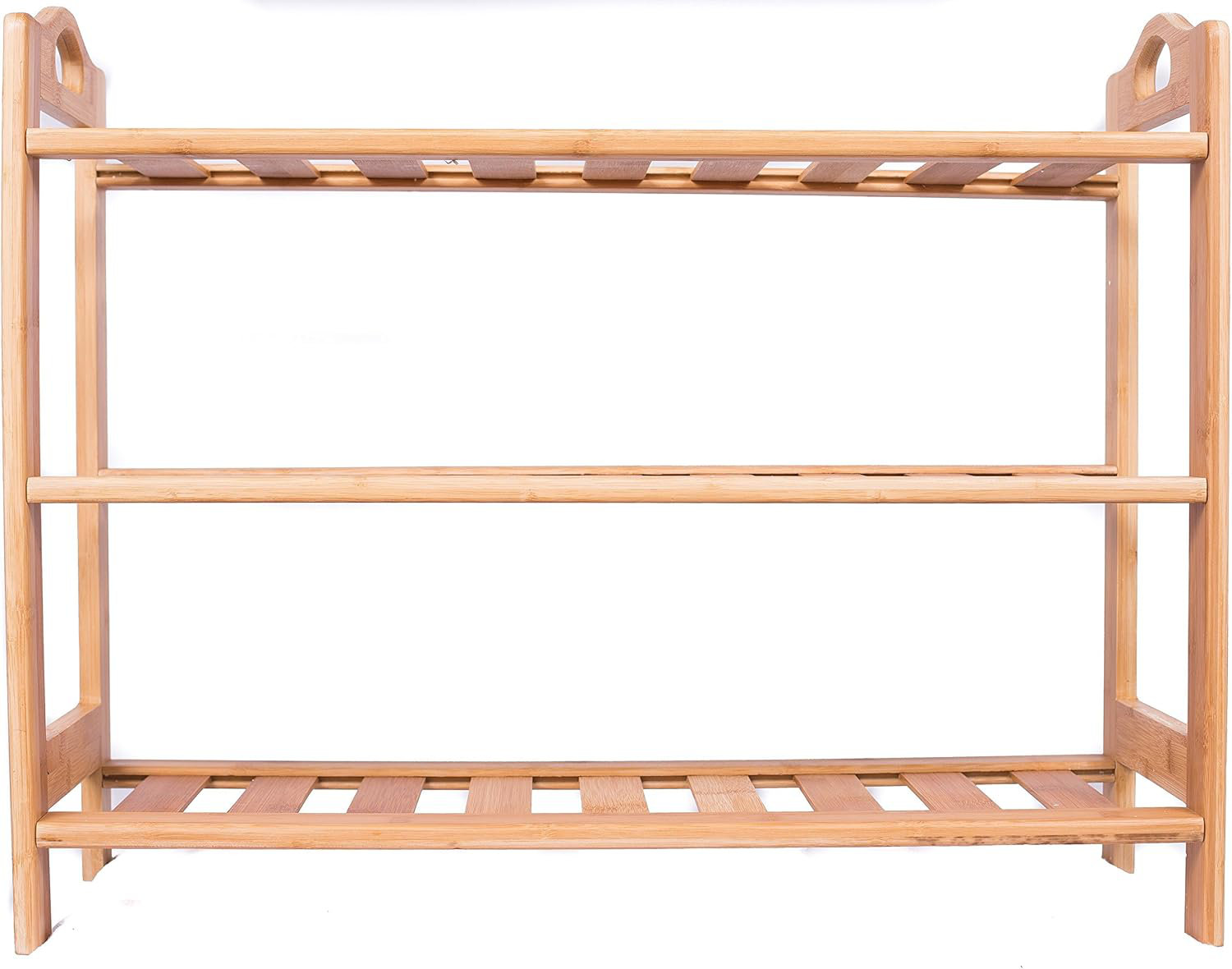 Red Barrel Studio Natural Bamboo 3-Tier Shoe Rack Organizer With ...