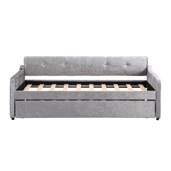 Everly Quinn Tramayne Upholstered Daybed with Trundle | Wayfair