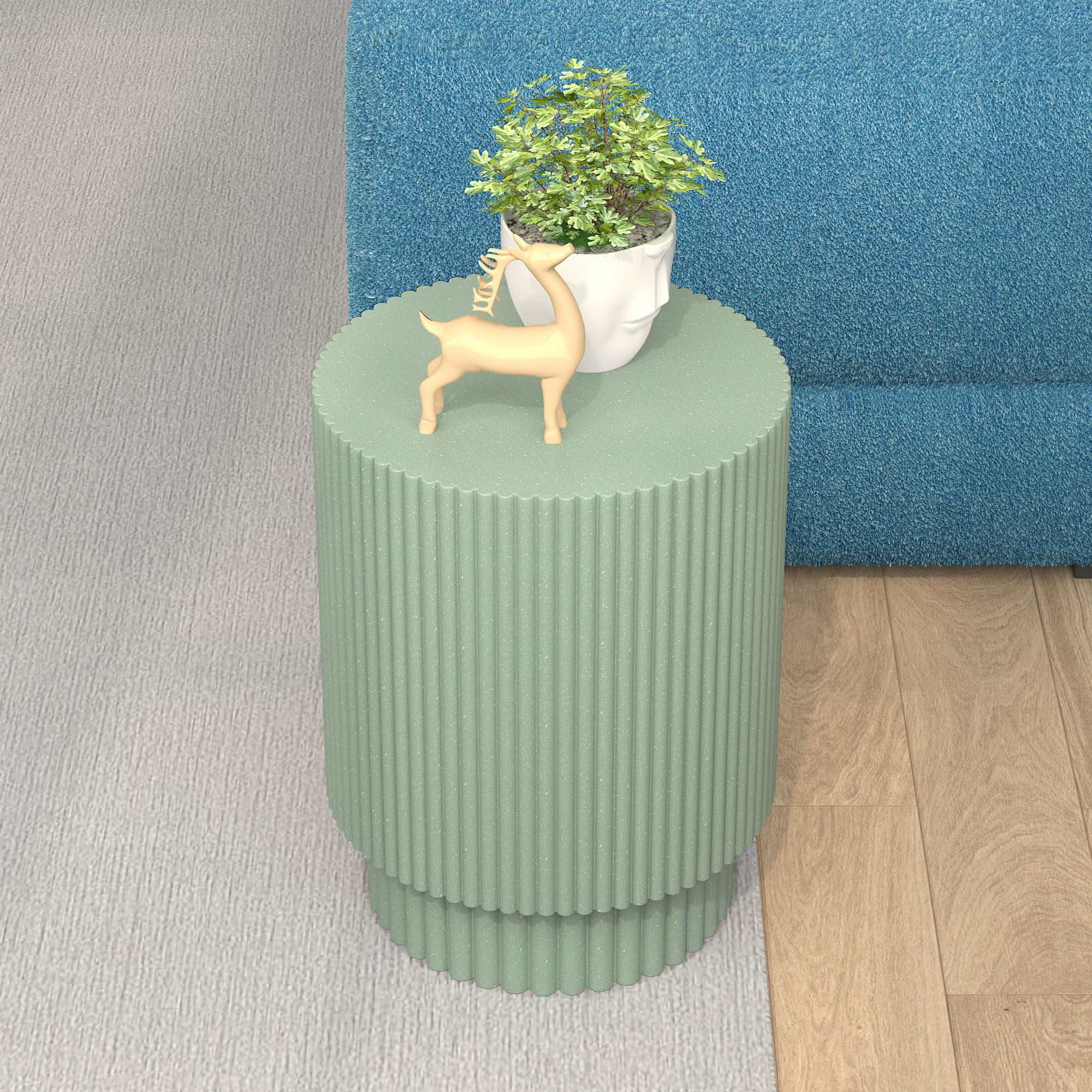 Wrought Studio™ 19.9-Inch H-Shaped Barrel Coffee Table | Wayfair