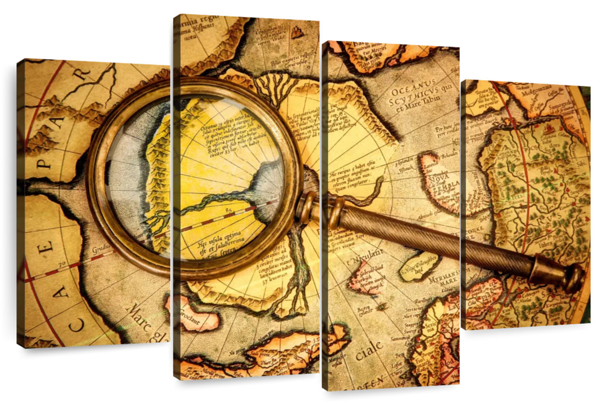 Breakwater Bay Aliaz Magnified Vintage Map | Wayfair