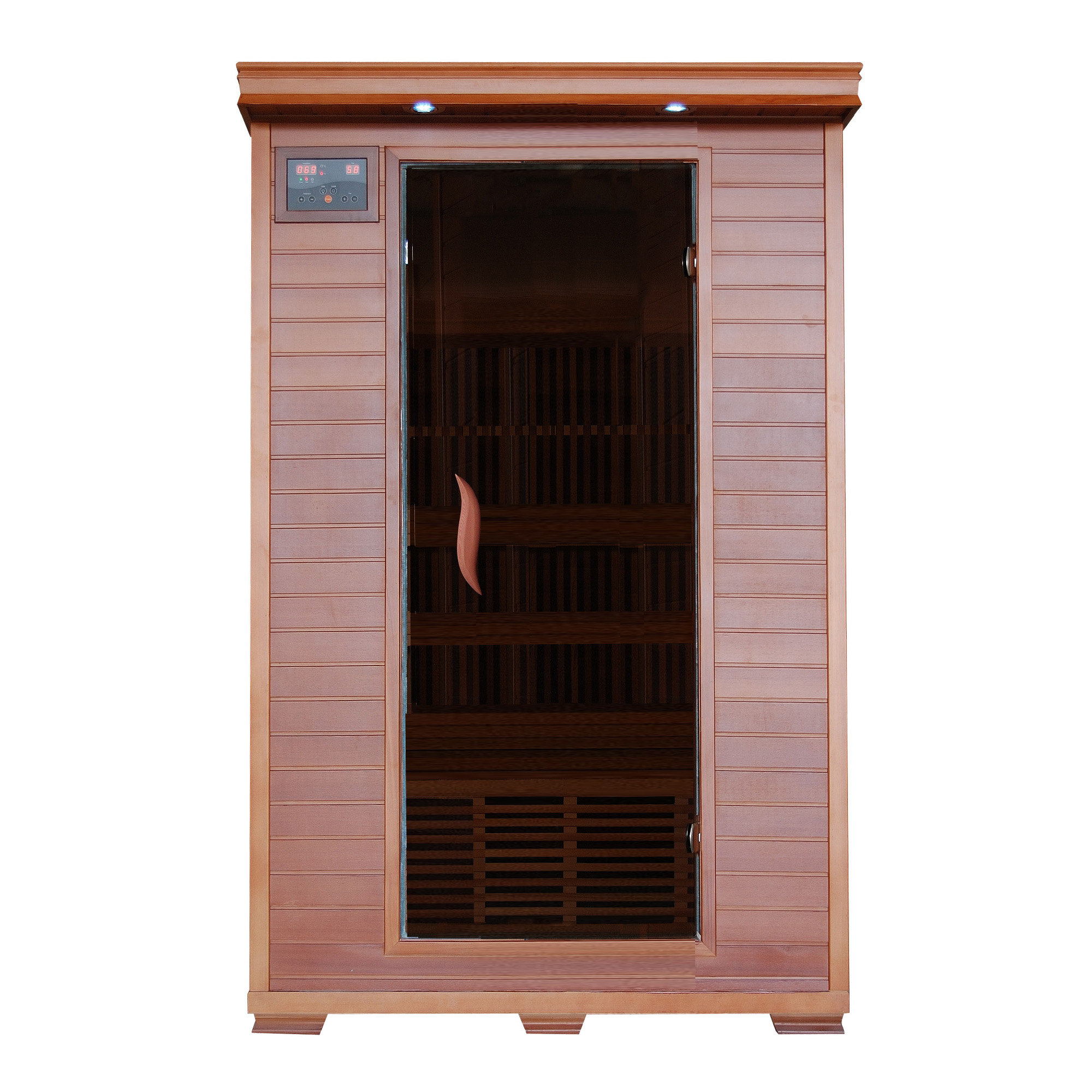 Heatwave 2-Person Cedar Infrared Sauna with 6 Carbon Heaters & Reviews ...