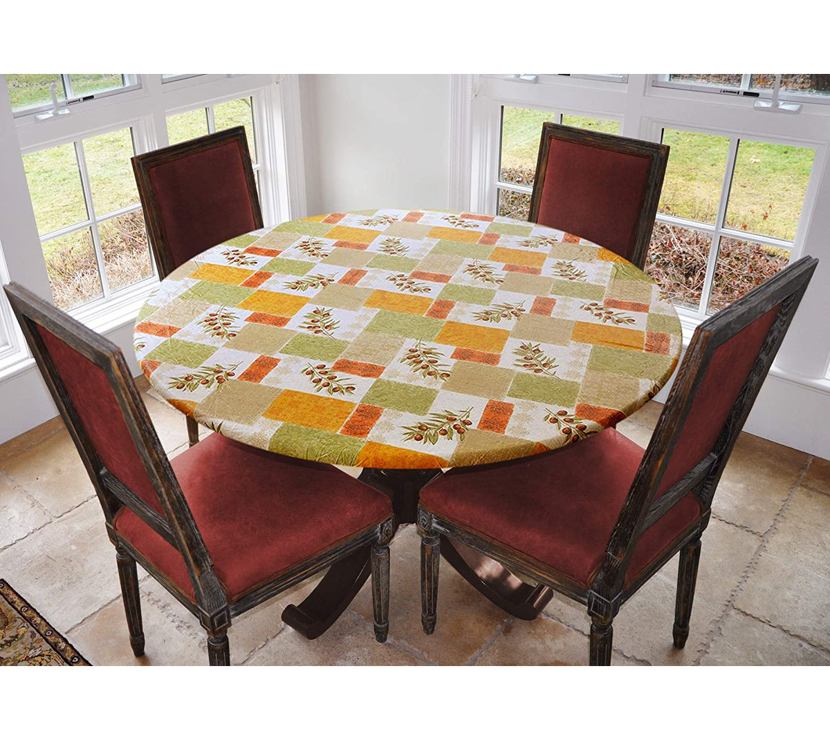 Red Barrel Studio® Deluxe Elastic Edged Flannel Backed Vinyl Fitted ...