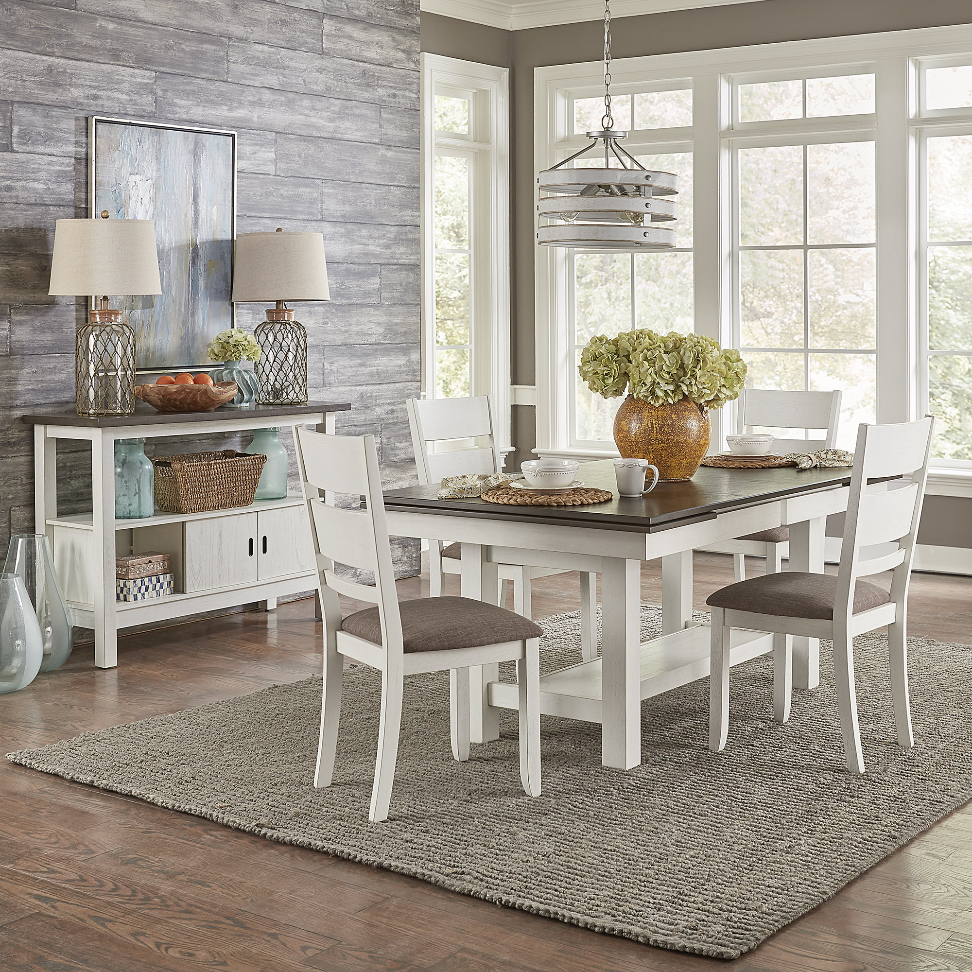 Laurel Foundry Modern Farmhouse® Luz Trestle Table Dining Set w ...
