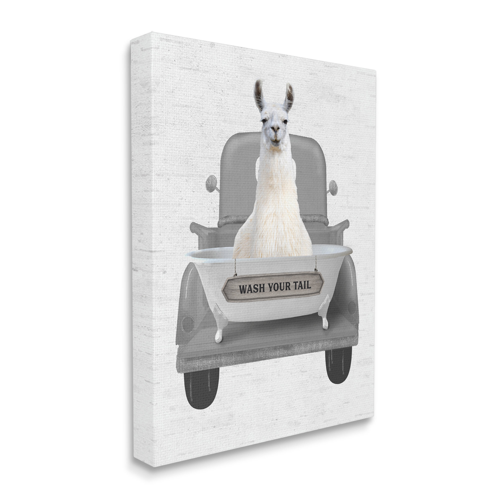 Dakota Fields Wash Your Tail Llama Canvas Wall Art Design By Lettered ...