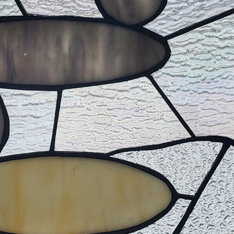 Everly Quinn 18"H Namaste Stacked Stones-Stained Glass Window Panel ...