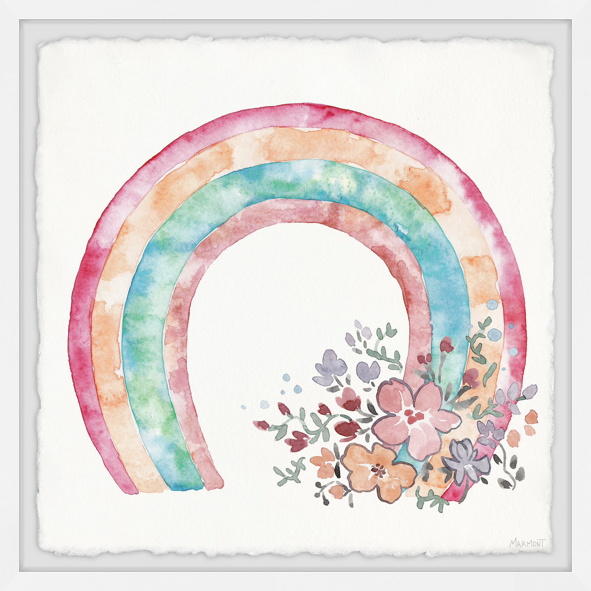 Isabelle & Max™ Gaddis Rainbow Bouquet Framed Print | Wayfair