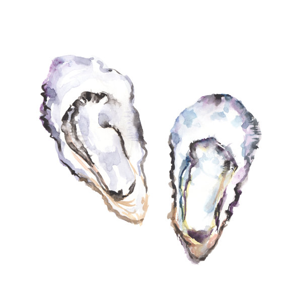 House of Hampton Oysters In Watercolor by Yoko Obata - Wrapped Canvas ...
