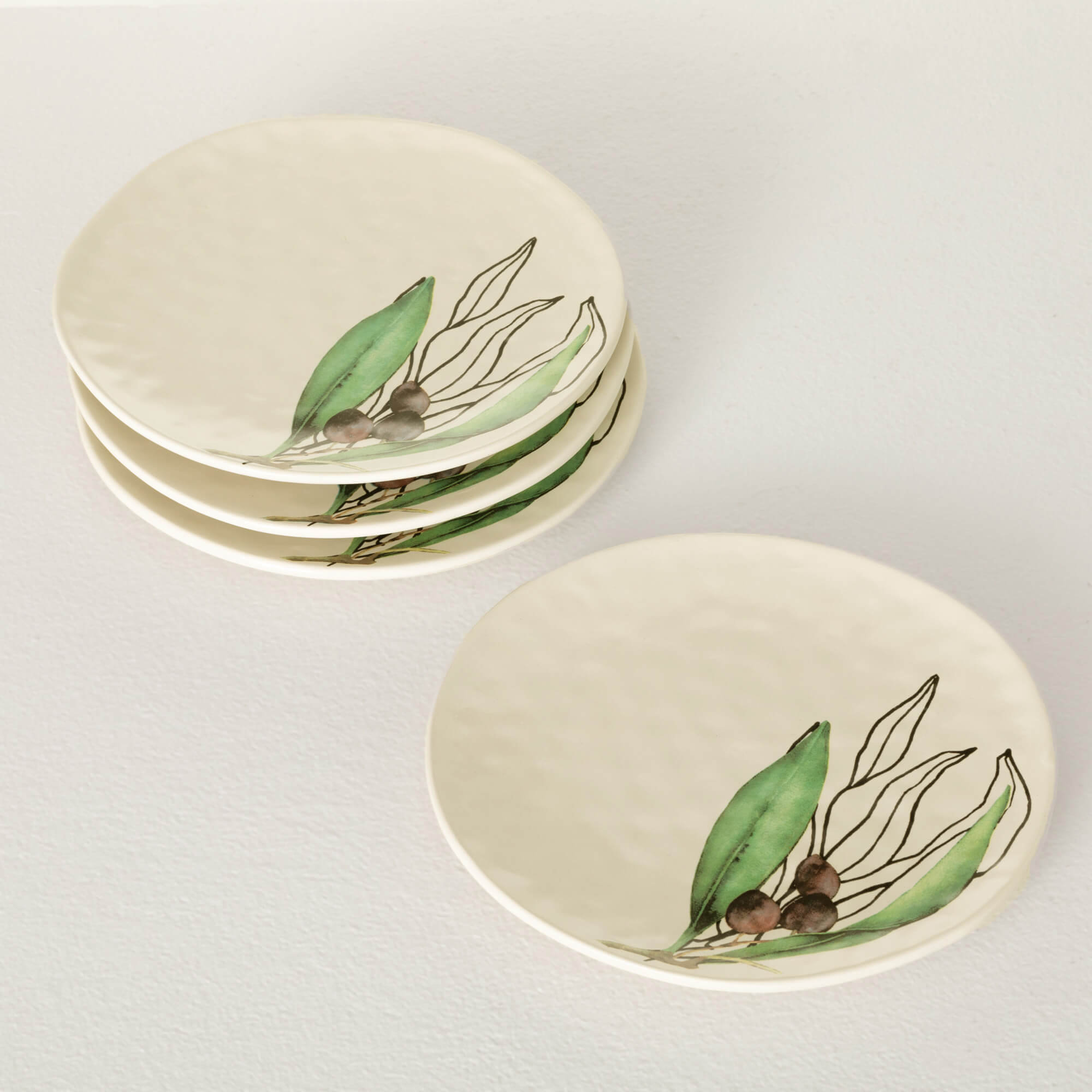 Clover Lane Cyprus Grove 8.75'' Ceramic Appetizer Plate , Set of 4 ...