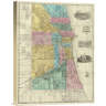 East Urban Home 'Guide Map of Chicago, 1869' Print on Canvas | Wayfair