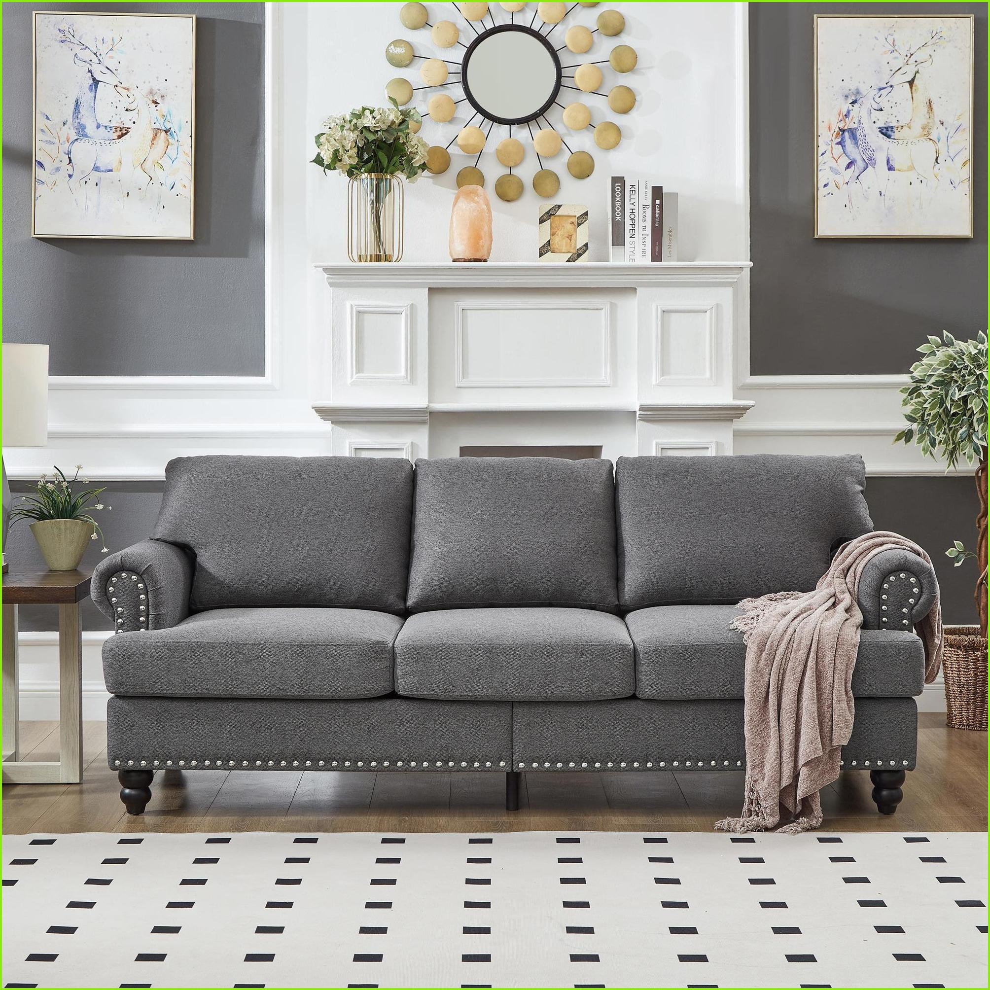 George Oliver Sofas Couches 83” Modern Classic 3-Seater with Storage ...