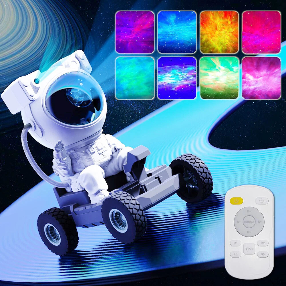 Ayamaya Astronaut Galaxy Star Projector Night Light, 360° Space Man Lunar Rover Buddy Starry ...