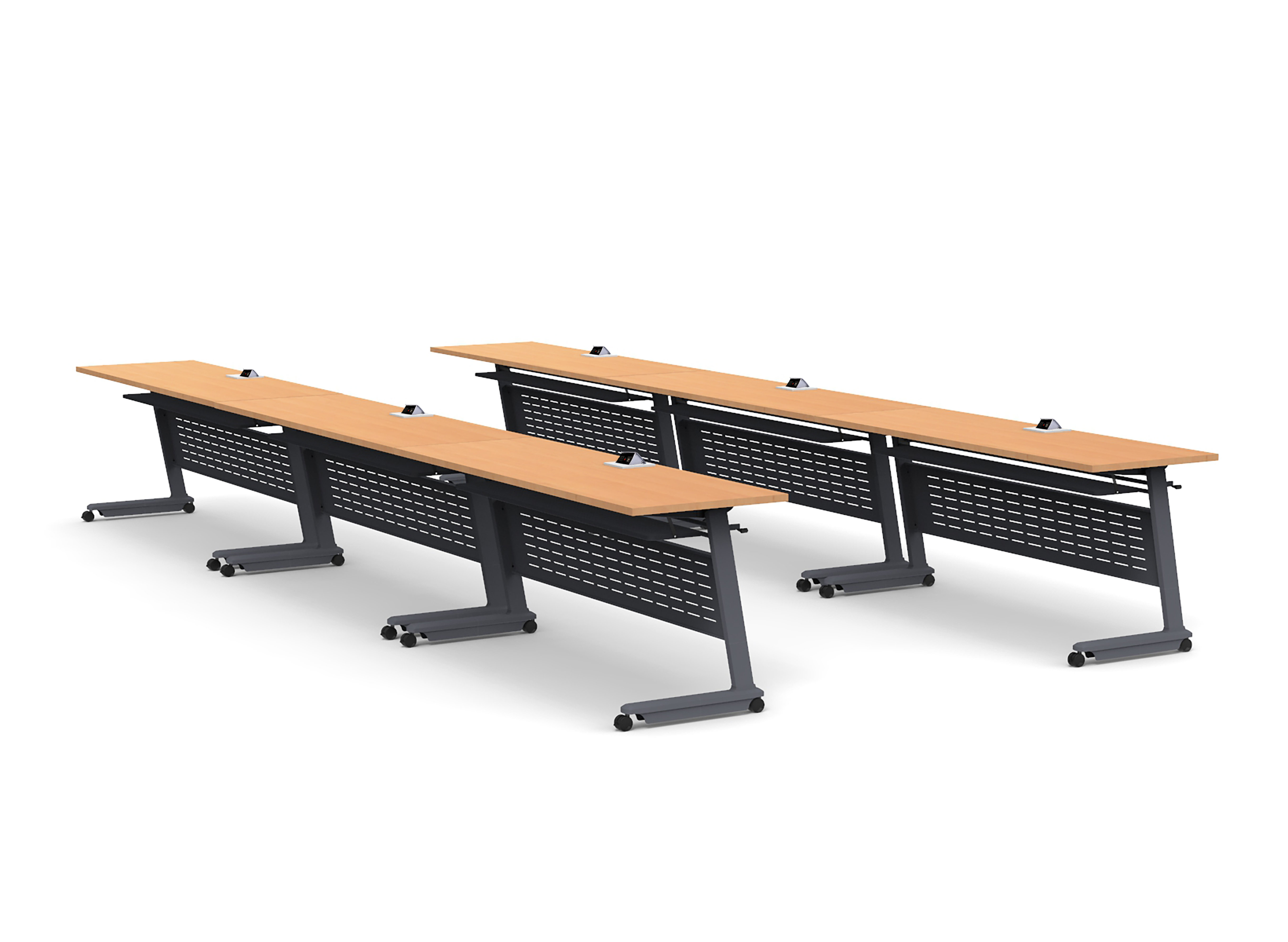 TeamWORK Tables 12 Person Training Meeting Seminar 6 Piece Tables Set ...