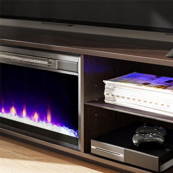 Ebern Designs Mascher Fireplace Console for TVs up to 65", Espresso ...