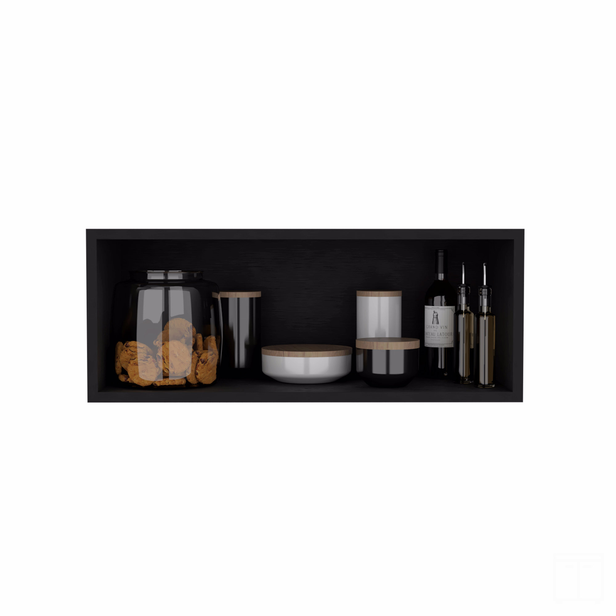 Ebern Designs 30" Wide X 12"H Open Wall Cabinet, Wall Shelf, Storage ...