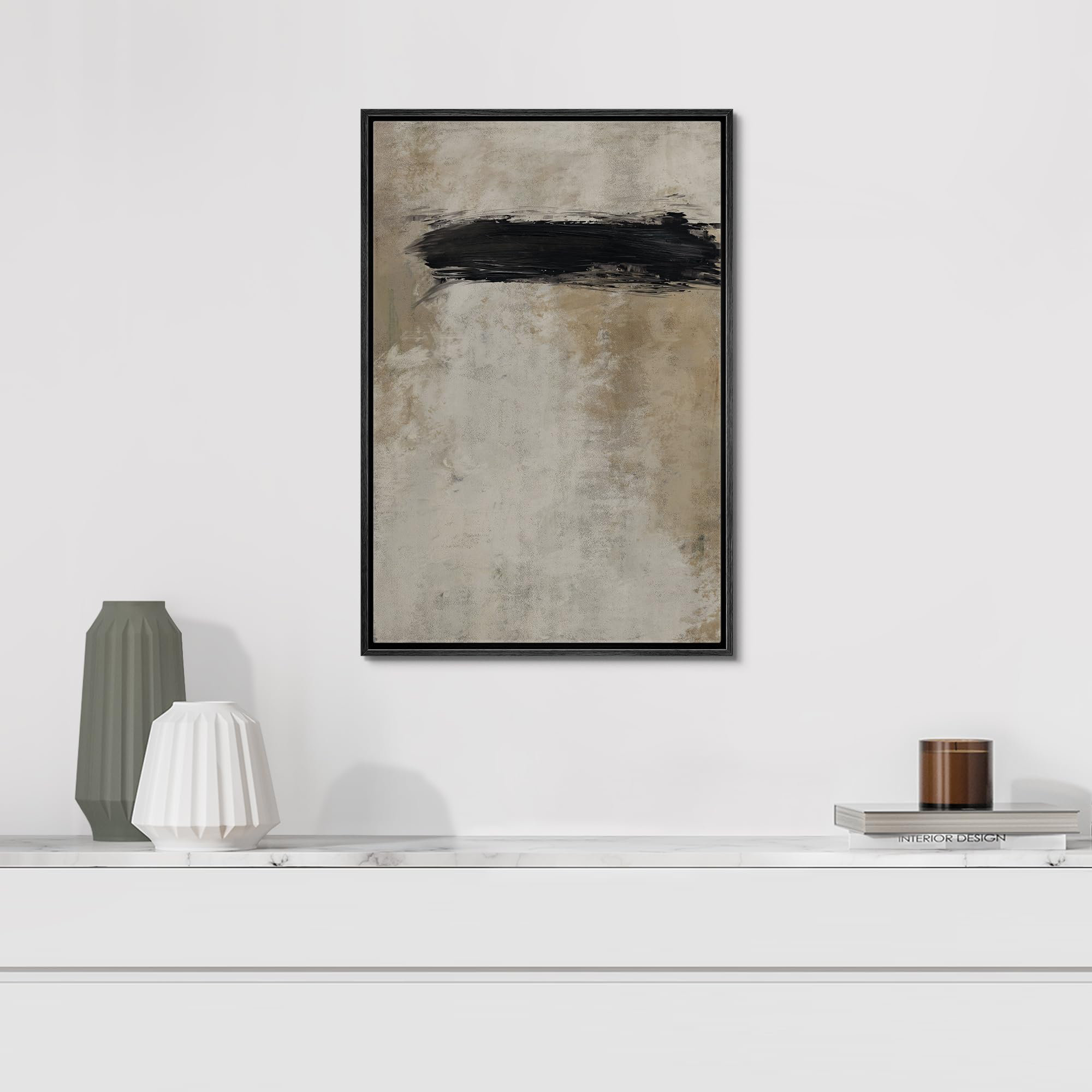 IDEA4WALL Abstract Landscape Rustic Decor Nature Modern Art Cozy ...