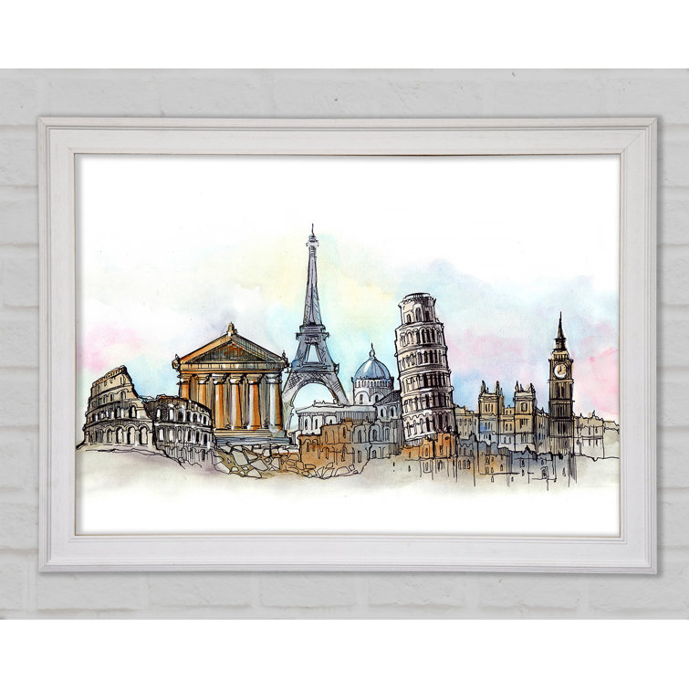 Bright Star Famous Citys Of The Europe 4 - Single Picture Frame Art ...