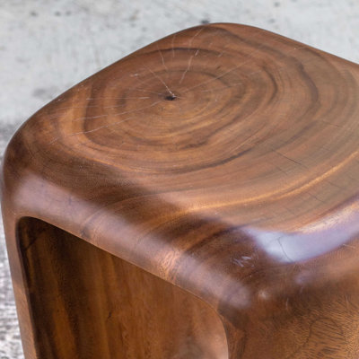 AllModern Alpine Solid Wood Accent Stool & Reviews | Wayfair
