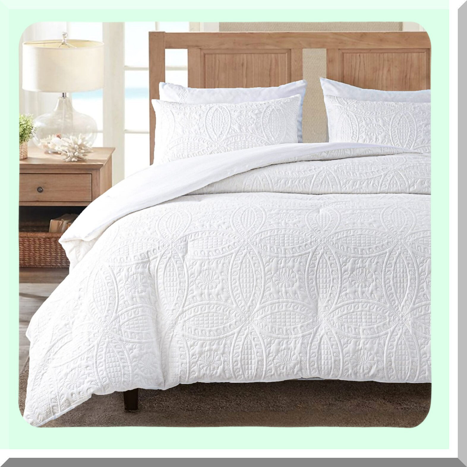 Red Barrel Studio FluffyGeo Winter Comforter Set - 3pc Lightweight ...