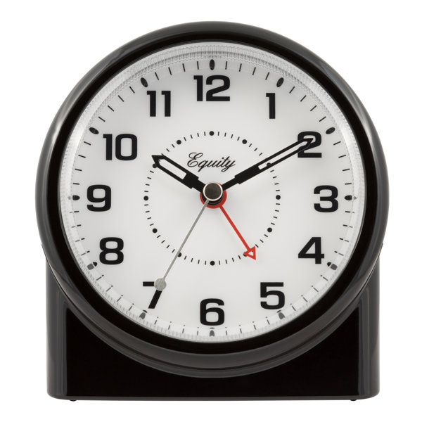 Ebern Designs Equity 14080 Silent Analog Alarm Clock with Night Vision ...