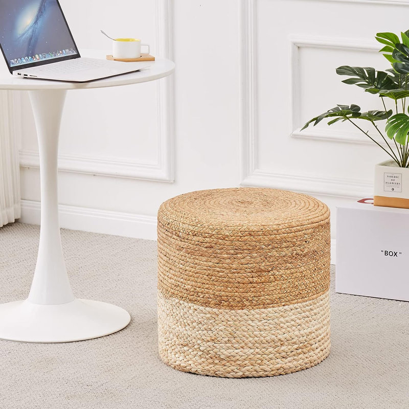 Bay Isle Home™ Onaway 18" WIde Round Pouf Ottoman "& Reviews" | Wayfair