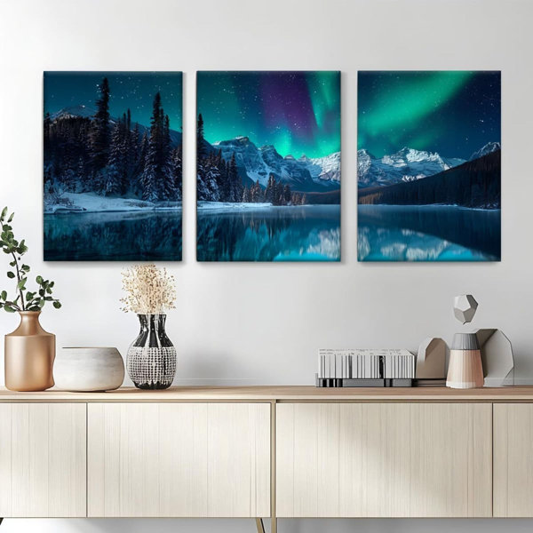 Union Rustic 3 Piece Dovetail Frame Print on Canvas | Wayfair.co.uk