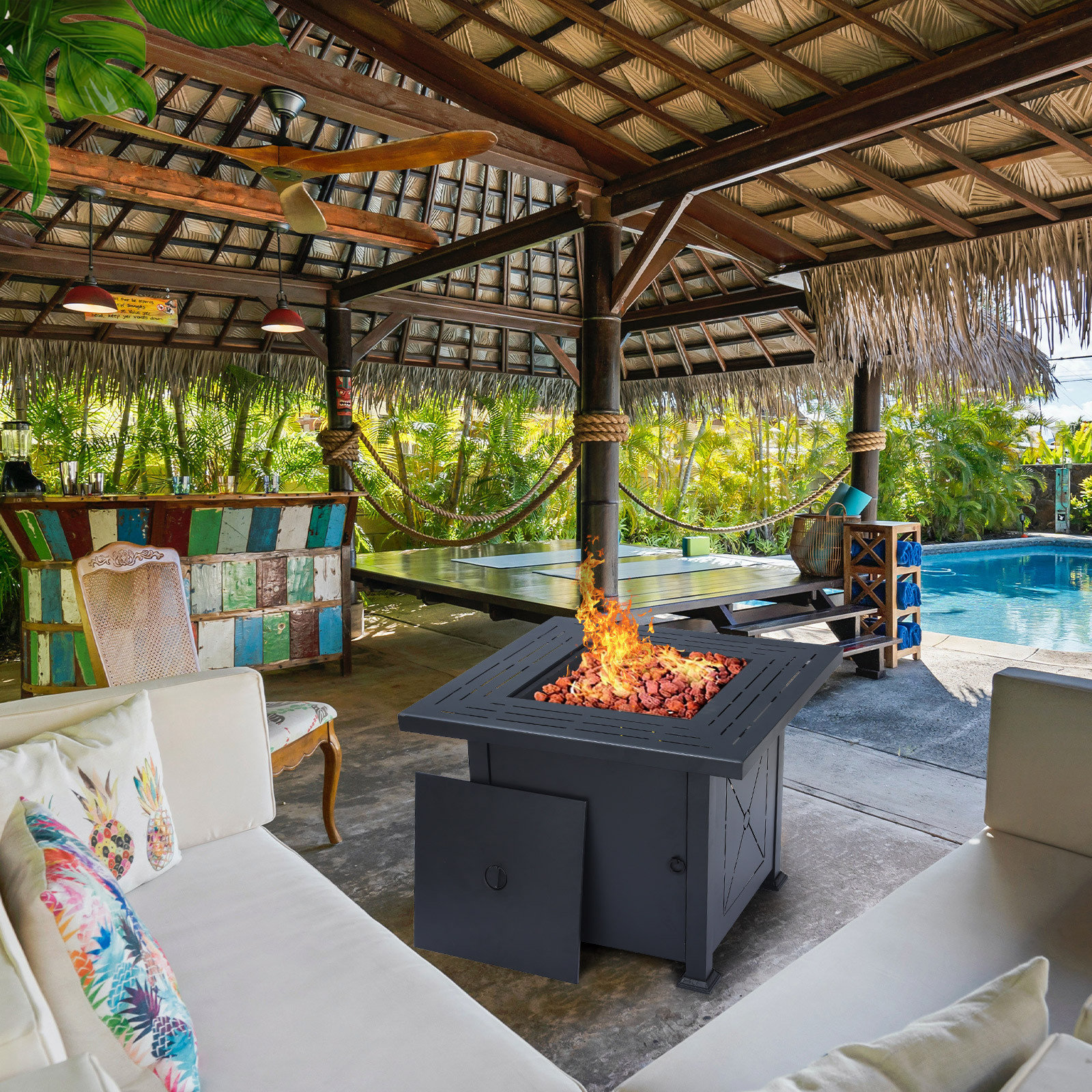 WFSHOP 23'' Square Fire Pit Stand - Wayfair Canada