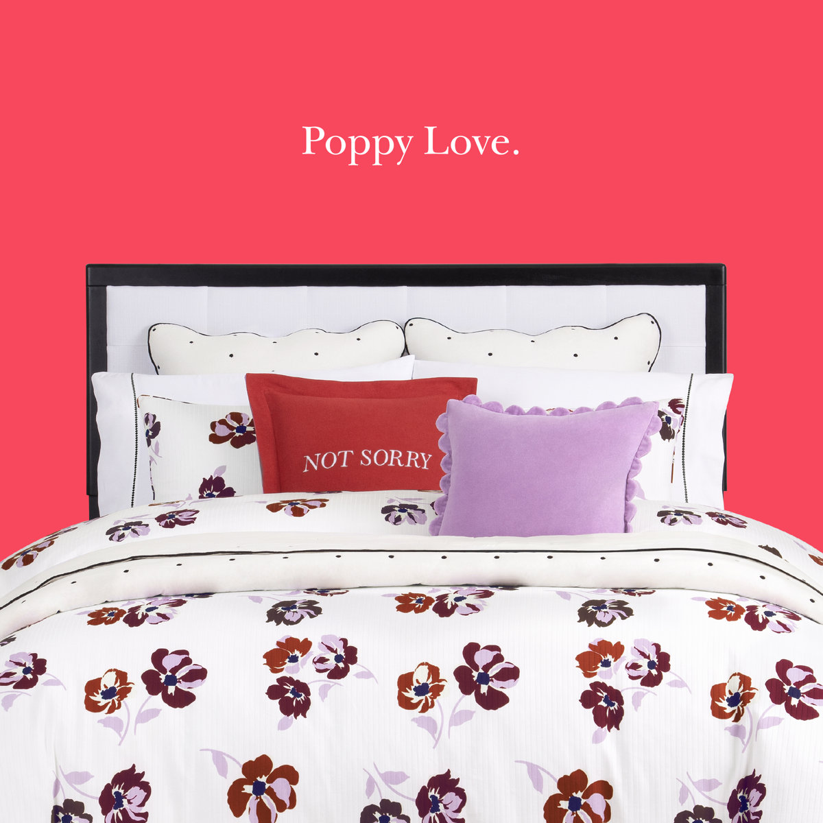 kate spade new york Fall Poppies Twin Comforter Set, 100% Cotton, All ...