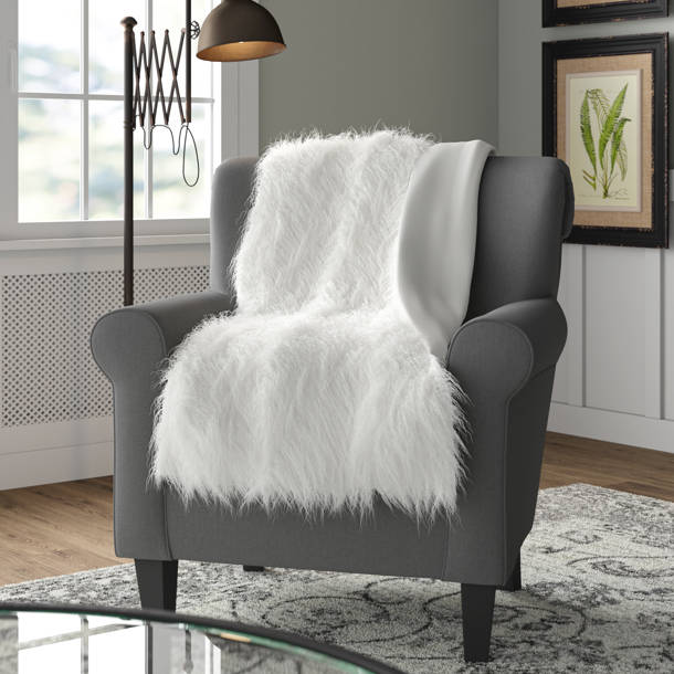 Millwood Pines Jana Textured Faux Fur Throw & Reviews - Wayfair Canada